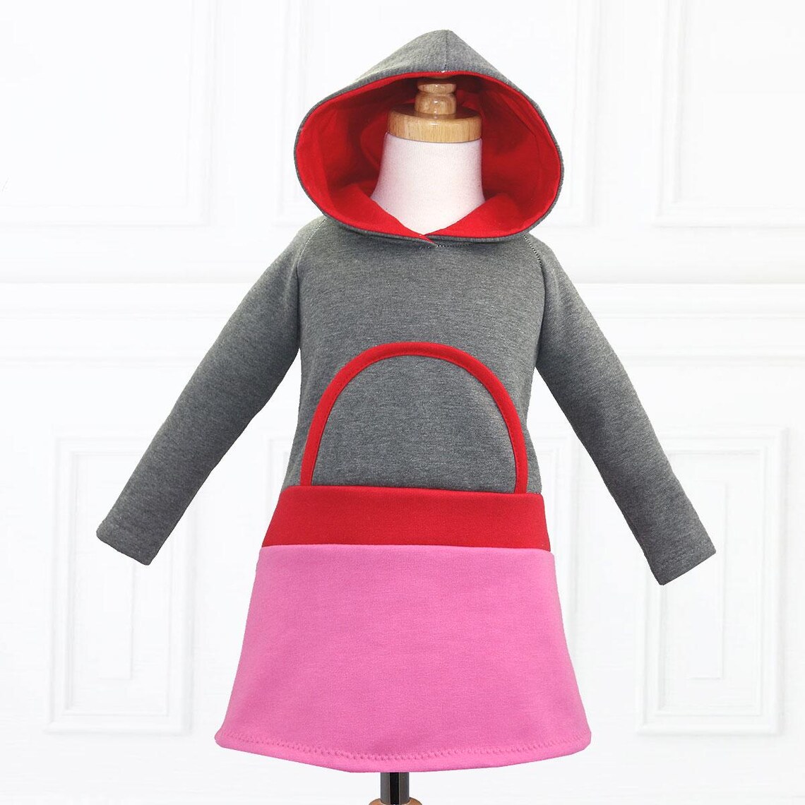 Girls Dress Sewing Pattern PDF, Sweater Dress for Winter With Long ...