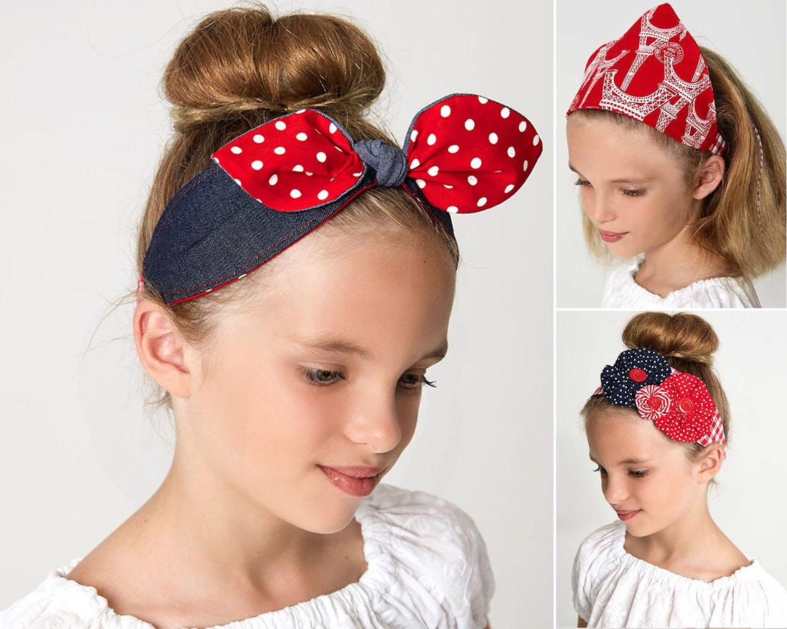 Retro Headband Pattern Pdf, Hairband Pattern, Headband Sewing Pattern ...