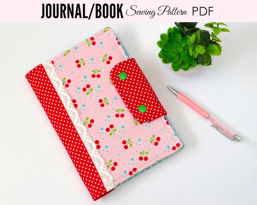 Journal Cover Sewing Pattern | Diary Cover Sewing Pattern | Notebook ...