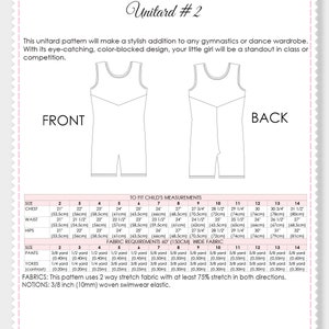 Gymnastics Leotard Pattern, Unitard Pattern, Leotard Pattern ...