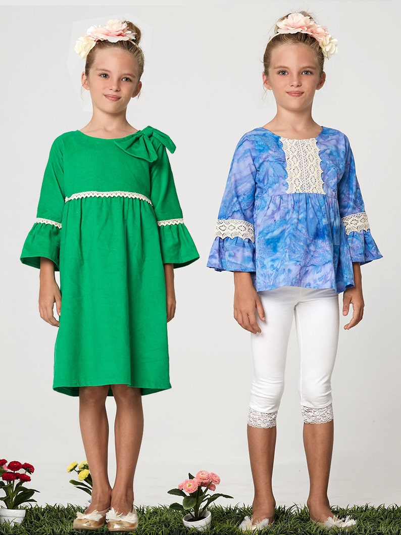 Girls Dress Patterns PDF Top Patterns Girls Sewing Pattern - Etsy