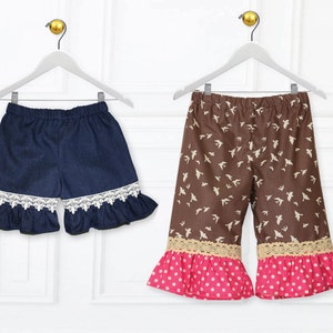 Ruffle Pants Pattern, Girls Pants Pattern Pdf, Girls Shorts Pattern ...
