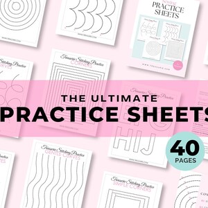 Sewing Practice Sheets, Printable Beginner Sewing Worksheets, Learn to ...