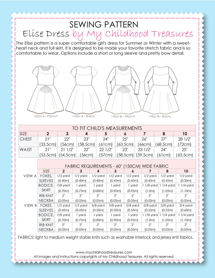 Girls Dress Pattern PDF Girls Sewing Pattern Childrens - Etsy