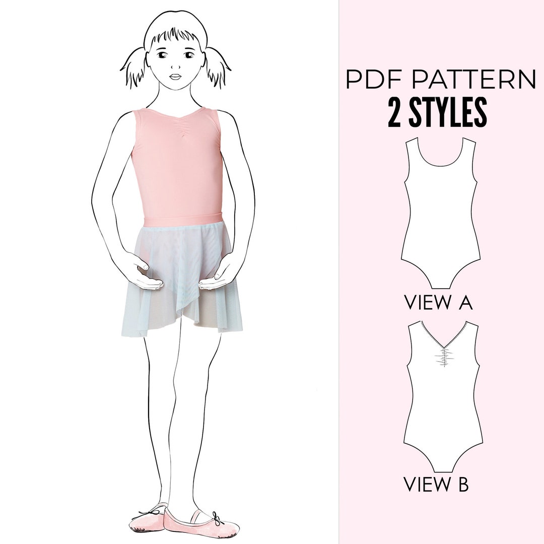 BASIC Gymnastics Leotard Pattern PDF, Leotard Sewing Pattern, Dance ...