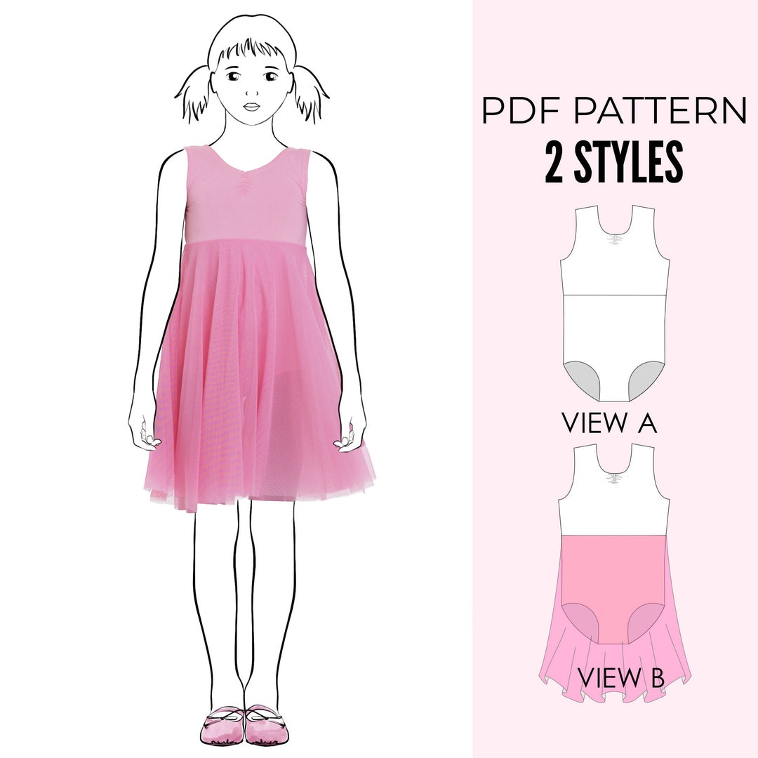 Girls Leotard Pattern PDF, Ballet Leotard Pattern, Gymnastics Leotard ...