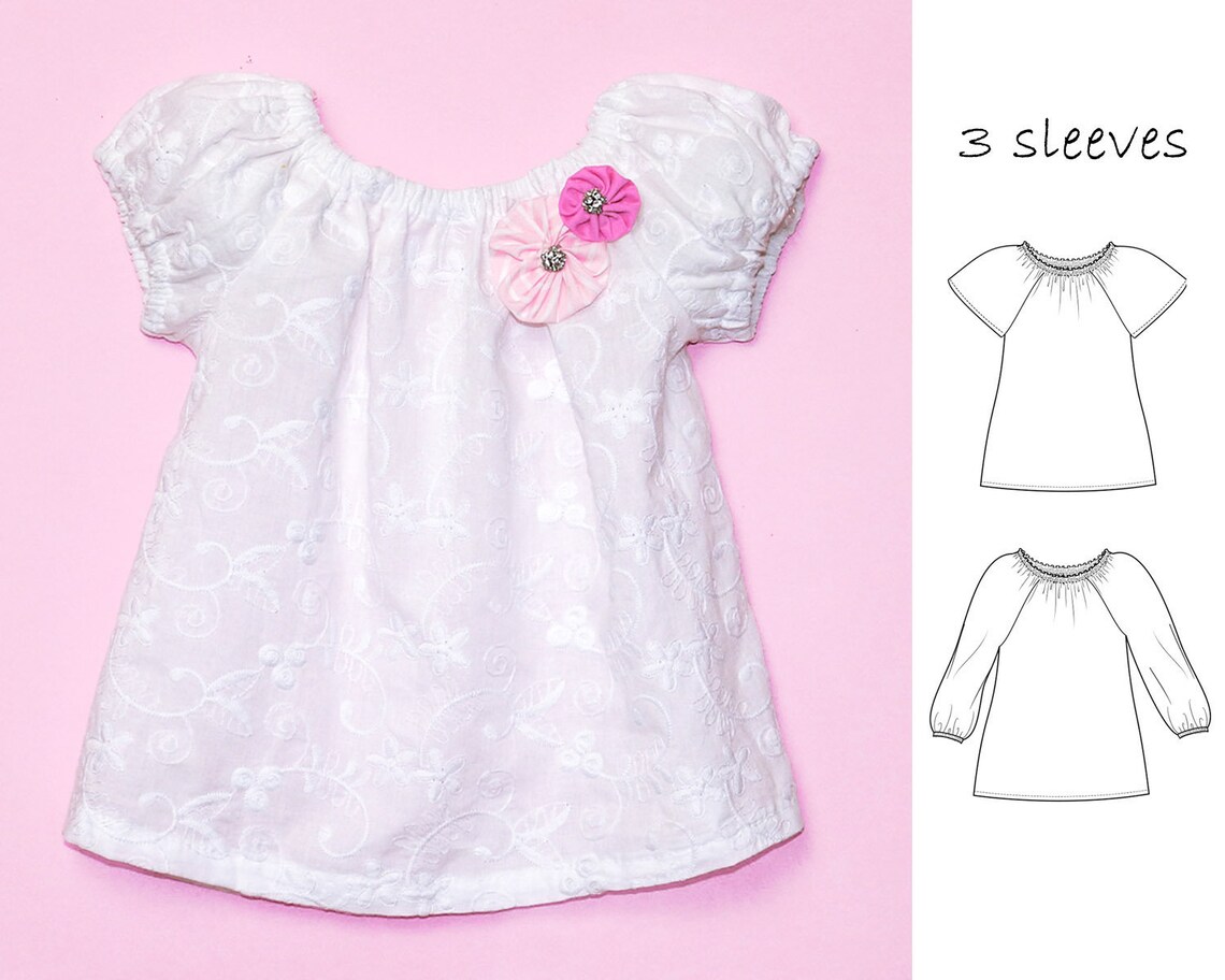 VERY EASY Girls Top Pattern Pdf Girls Sewing Pattern Pdf - Etsy Australia