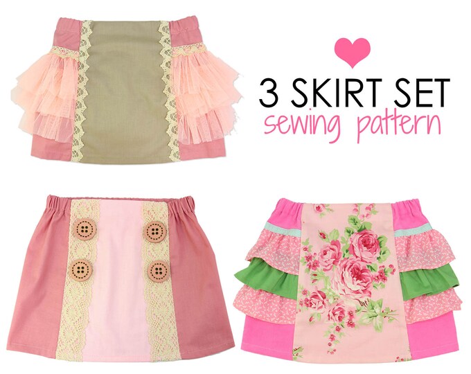 EASY Girls Skirt Pattern PDF Childrens Sewing Pattern Skirt - Etsy