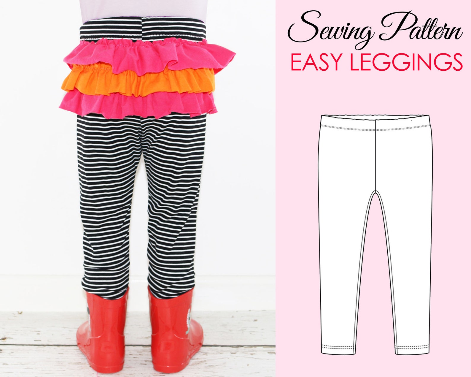 Girls Leggings Pattern Girls Sewing Pattern Pdf Childrens - Etsy