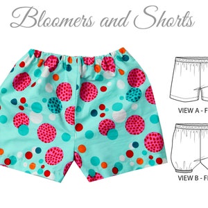 Girls Sewing Pattern Pdf, Bloomer Pattern, Shorts Pattern, Childrens ...