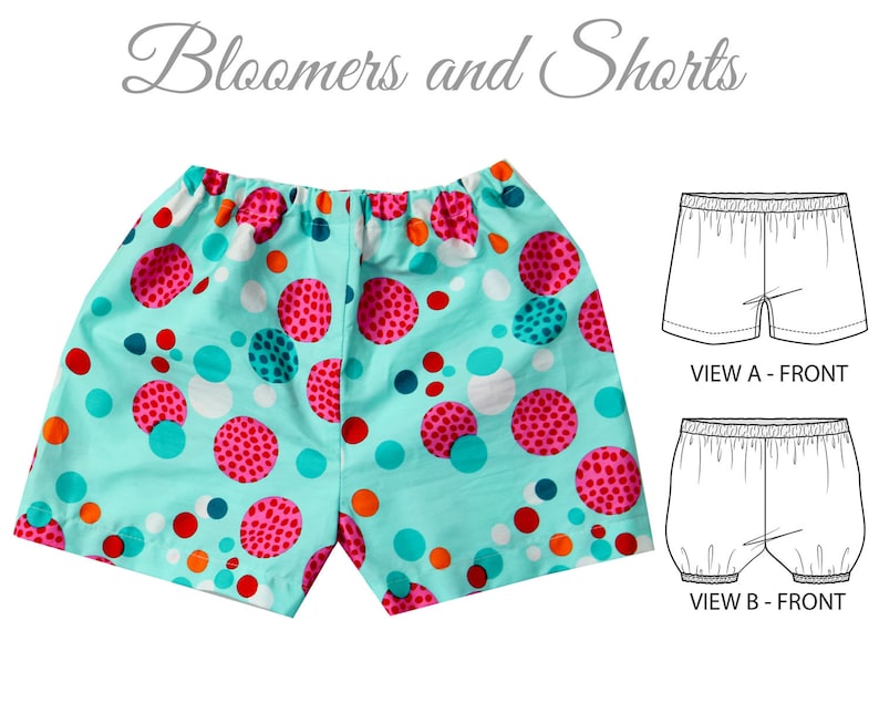 Girls Sewing Pattern Pdf Bloomer Pattern Shorts Pattern - Etsy