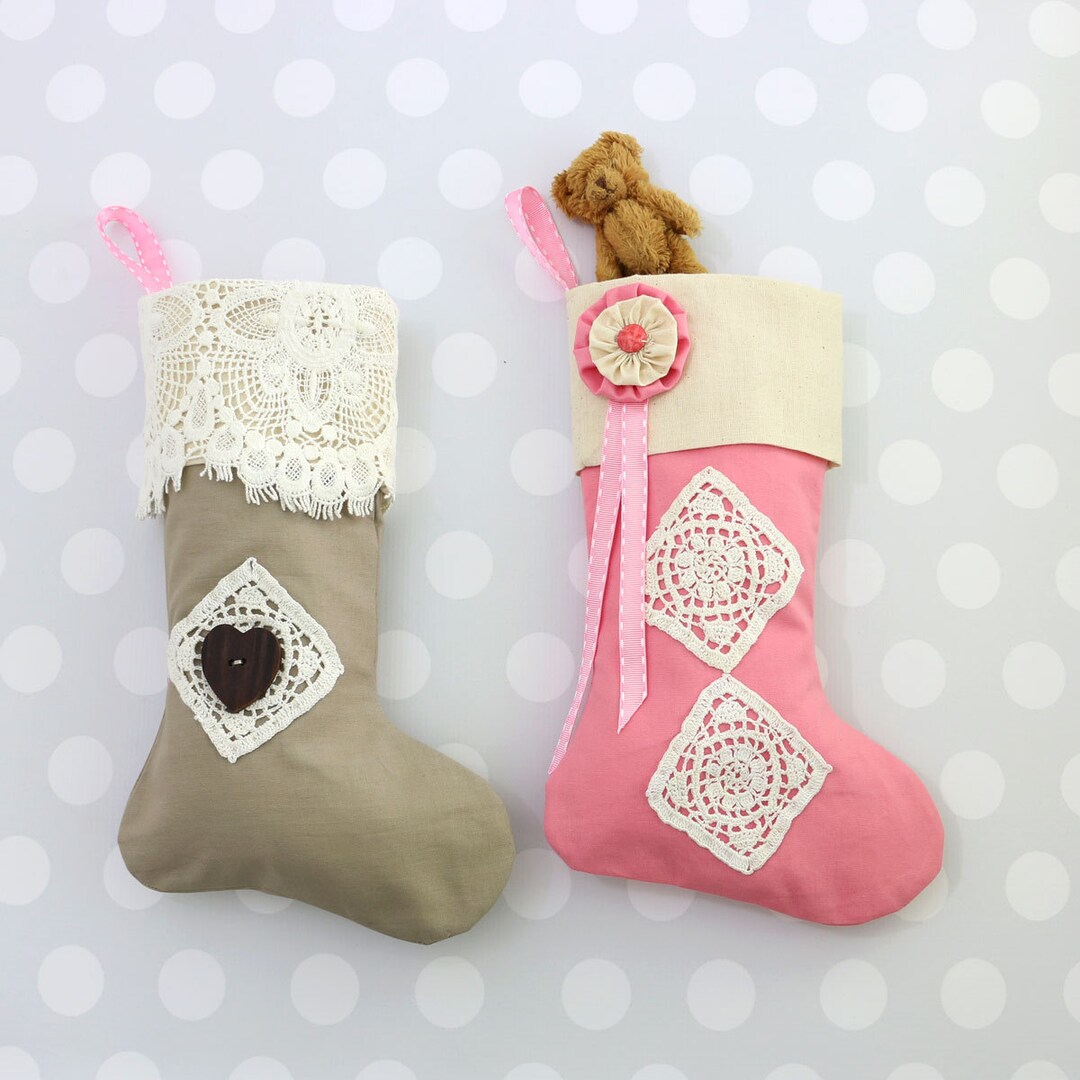 Christmas Stocking Pattern PDF, Christmas Pattern, 4 Sizes and Applique ...