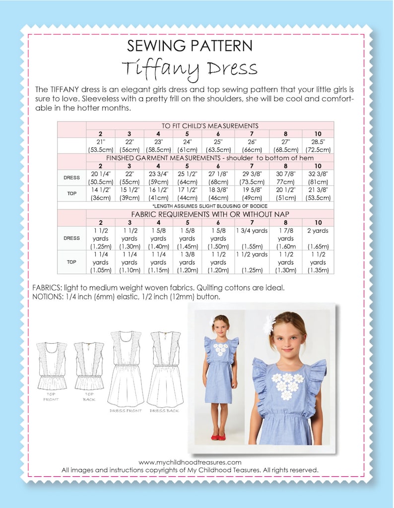Girls Dress Pattern PDF Little Girls Dress Patterns PDF | Etsy