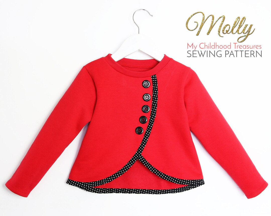 Girls Sweatshirt Sewing Pattern Pdf, Sweater Pattern, Top Patterns ...