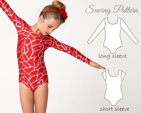 Gymnastics Leotard Girls Pattern Pdf Leotard Sewing Pattern Etsy