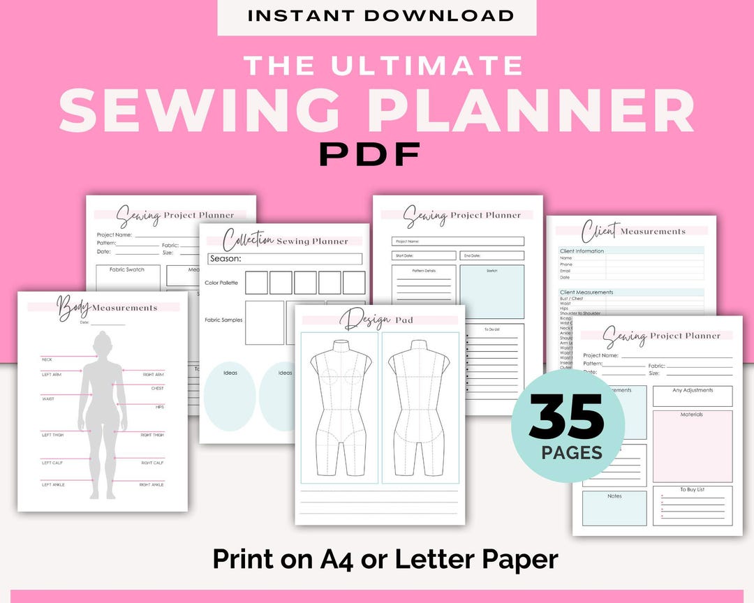 Ultimate Sewing Planner | Printable PDF & Digital Planner | Sewing ...