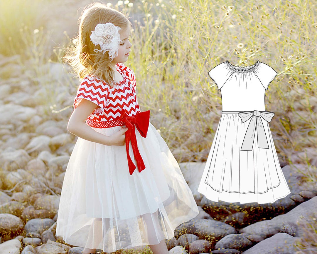 Flower Girl Dress Pattern, Childrens Sewing Pattern PDF, Girls Dress ...