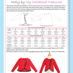 Girls Sweatshirt Sewing Pattern Pdf, Sweater Pattern, Top Patterns ...