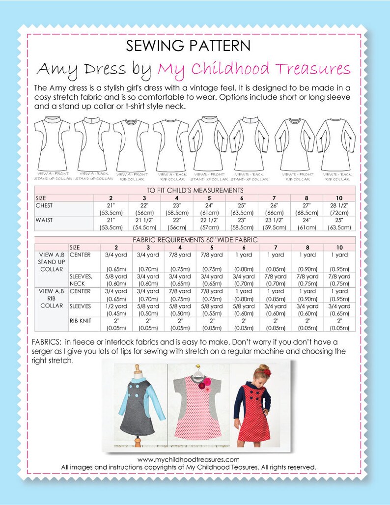 Girls Dress Pattern PDF Childrens Sewing Pattern pdf Tshirt | Etsy