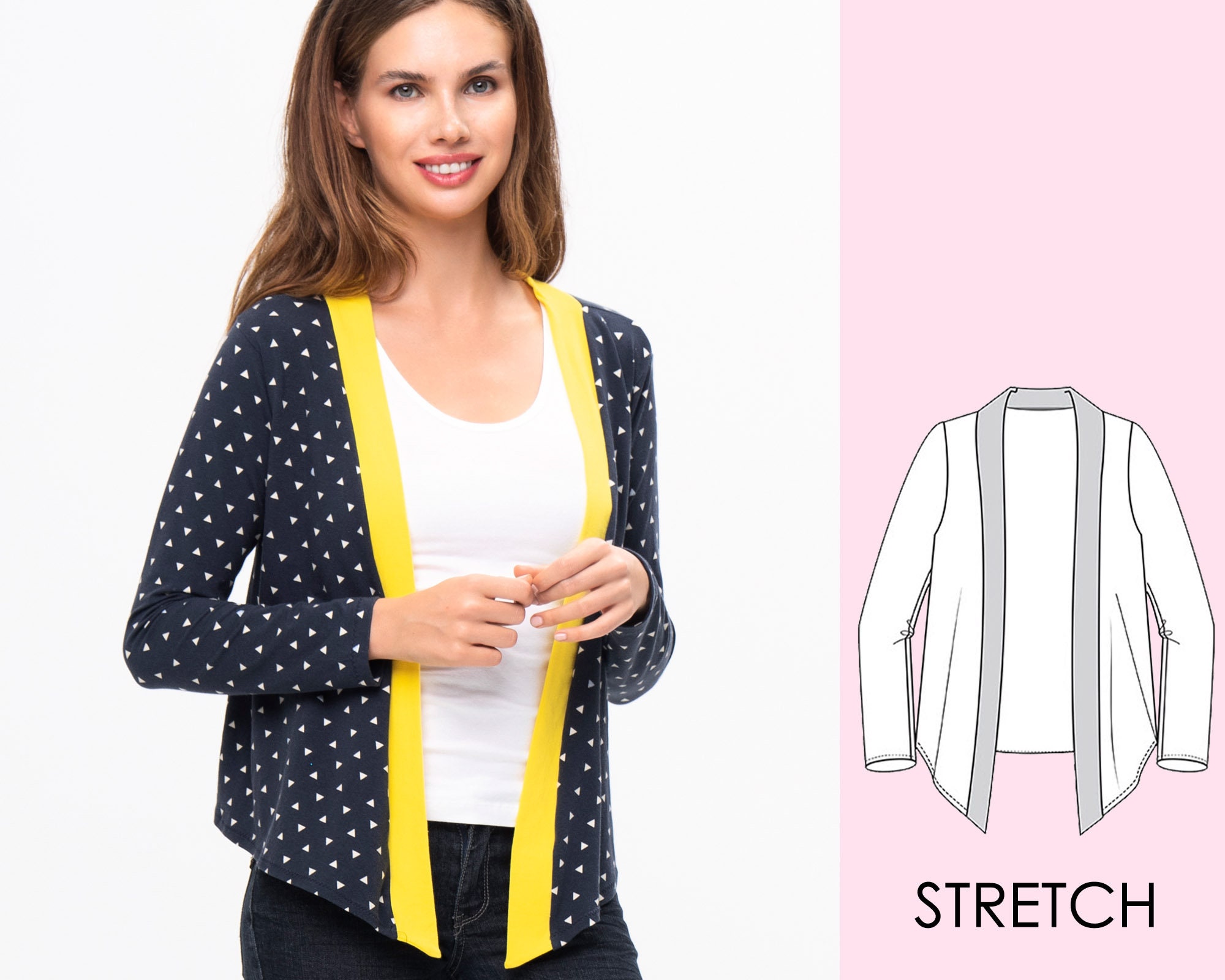 CARDIGAN pattern pdf sweater pattern sewing pattern womens | Etsy