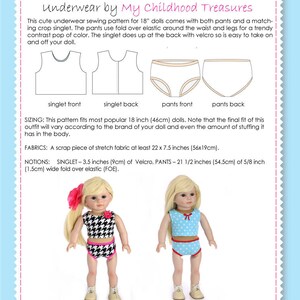 18 Inch Doll Pattern, Doll Clothes Patterns, Doll Sewing Pattern, Doll ...