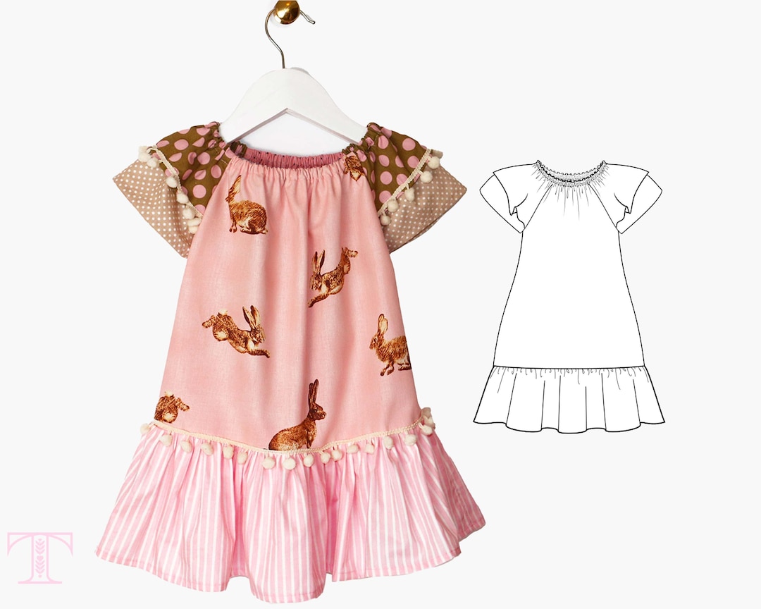 EASY Peasant Dress Pattern, Girls Dress Pattern PDF, Childrens Sewing ...