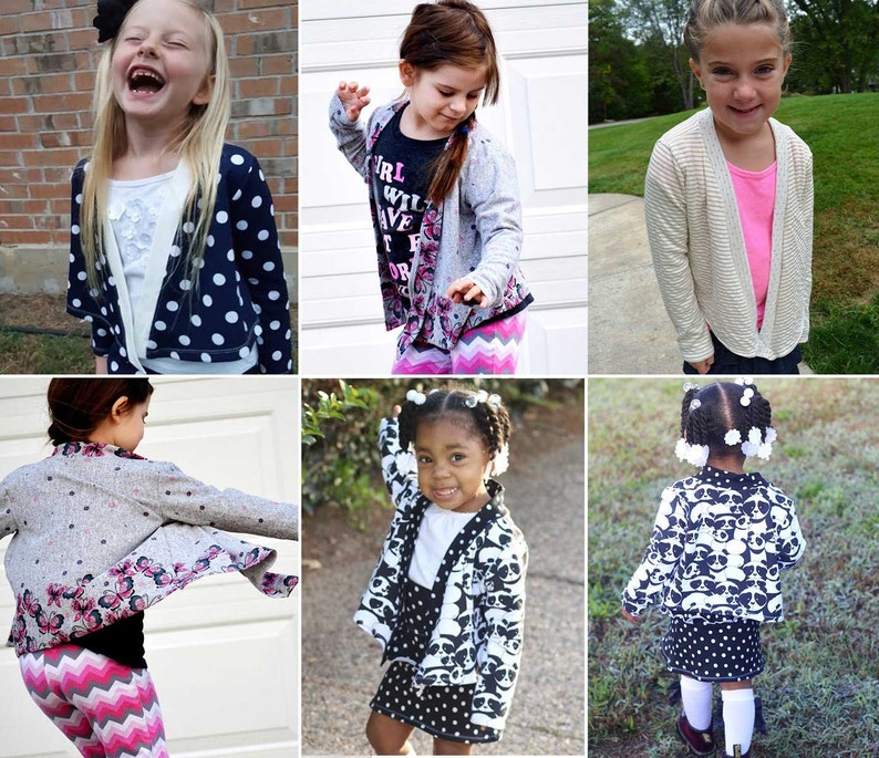 Girls CARDIGAN Pattern Pdf, Sweater Pattern, Girls Sewing Pattern ...