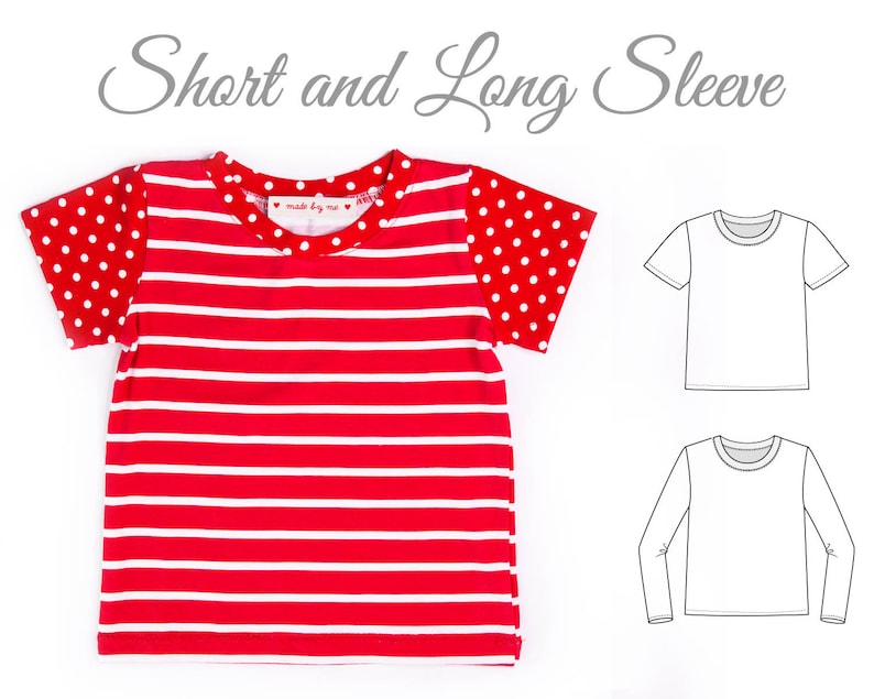 Tshirt Pattern Pdf Kids Top Pattern Tshirt Sewing Pattern - Etsy