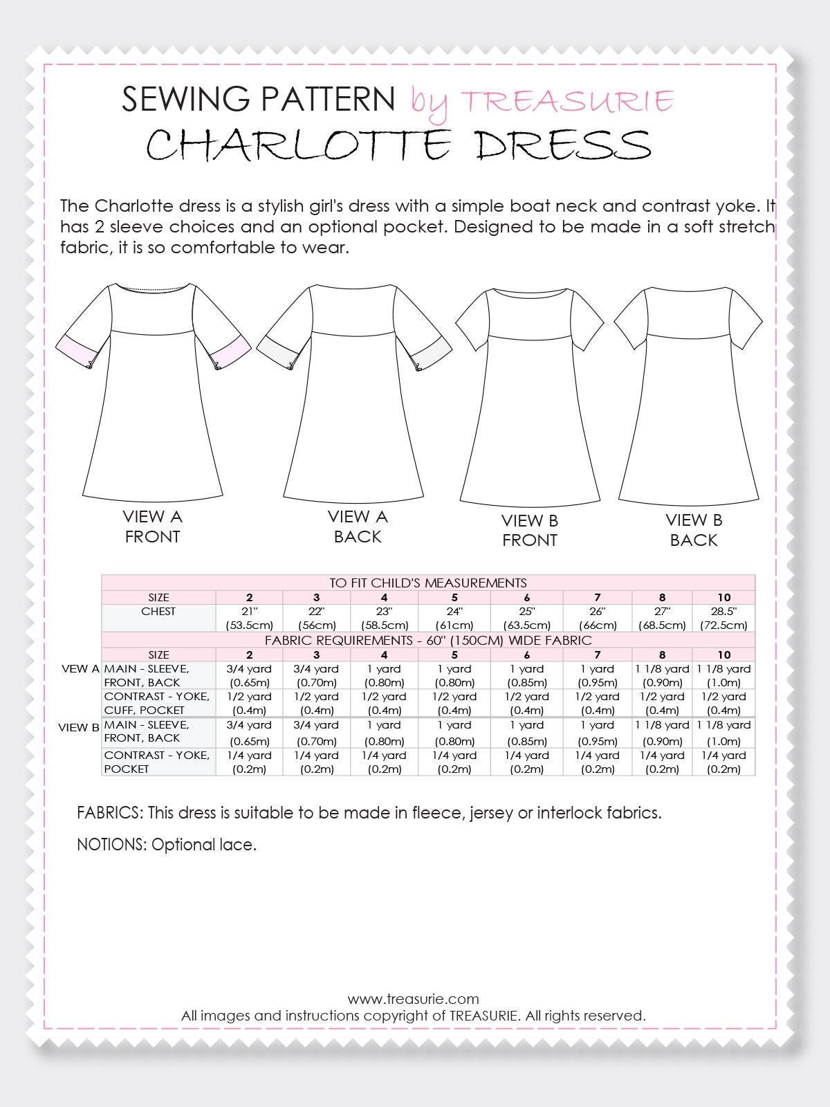 Girls Dress Patterns PDF, Knit Fabric Dress Pattern, Kids Sewing ...