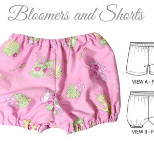 Girls Sewing Pattern Pdf, Bloomer Pattern, Shorts Pattern, Childrens ...