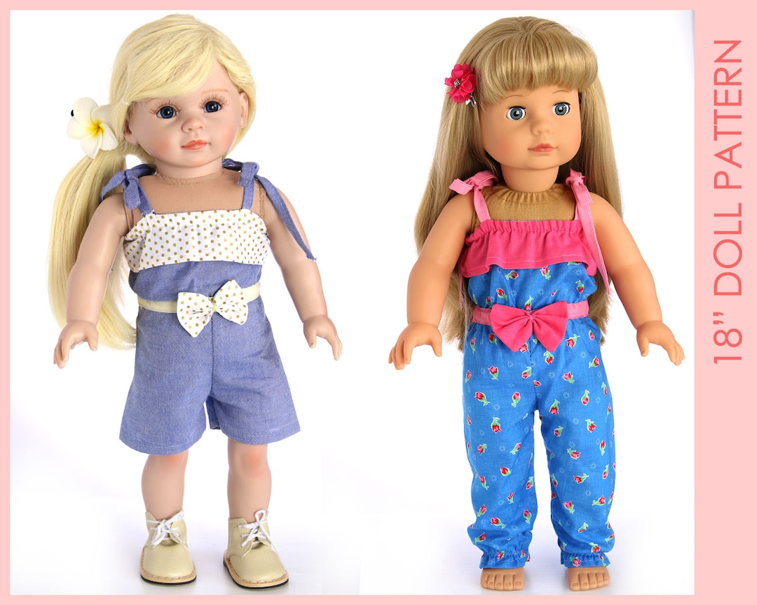 18 Inch Doll Patterns, 18 Inch Doll Clothes Patterns, Doll Romper ...