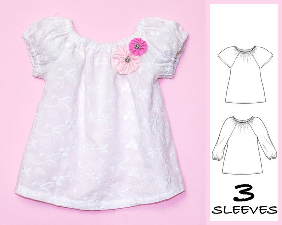 Girls Top Pattern Pdf Girls Sewing Pattern Pdf Peasant Top - Etsy New ...