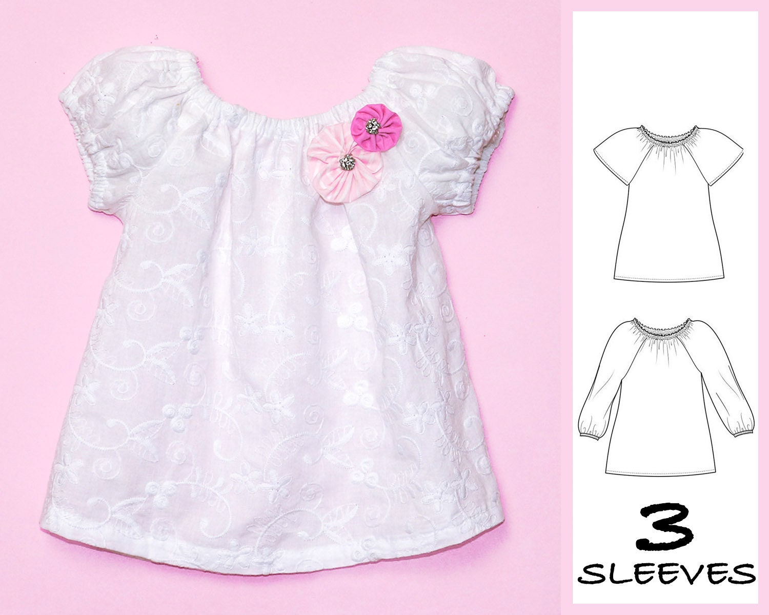 Girls Top Pattern Pdf Girls Sewing Pattern Pdf Peasant Top - Etsy