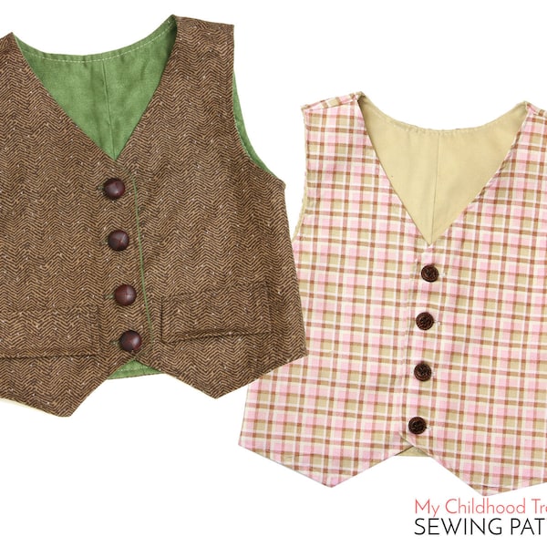 Girls Vest Pattern - Etsy