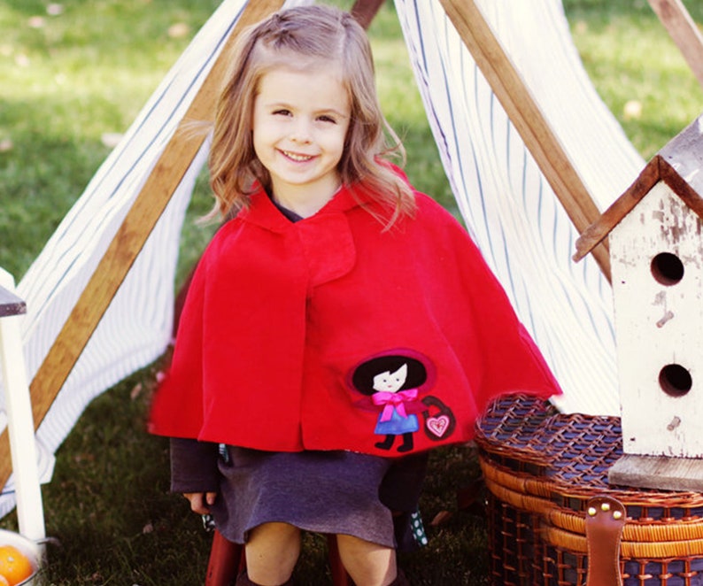 Childrens Sewing Pattern PDF Hooded Cape Pattern Child Girls - Etsy