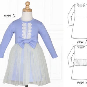 Girls Dress Patterns PDF, Stretch Dress Patterns, Knit Dress Pattern ...