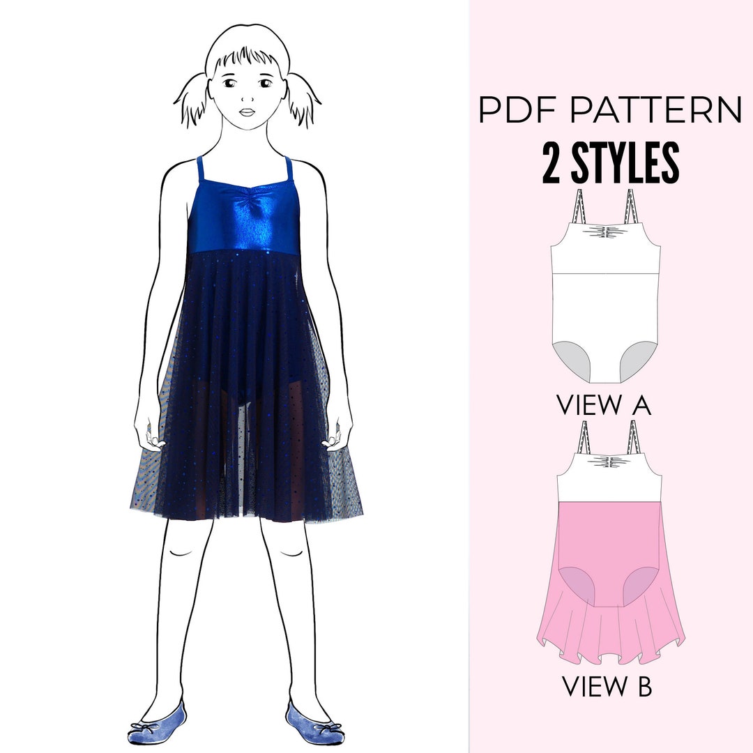 Girls Leotard Pattern PDF, Ballet Leotard Pattern, Gymnastics Leotard ...