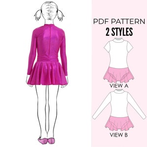 Girls Leotard Pattern PDF, Ballet Leotard Pattern, Gymnastics Leotard ...