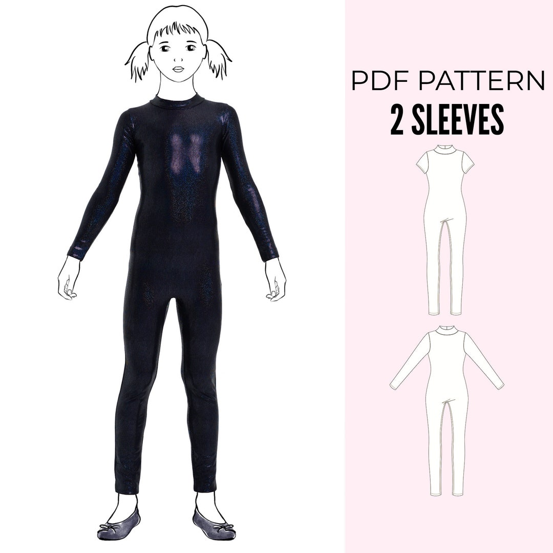 Bodysuit Pattern, Leotard Pattern Full Length Leotard, Gymnastics ...