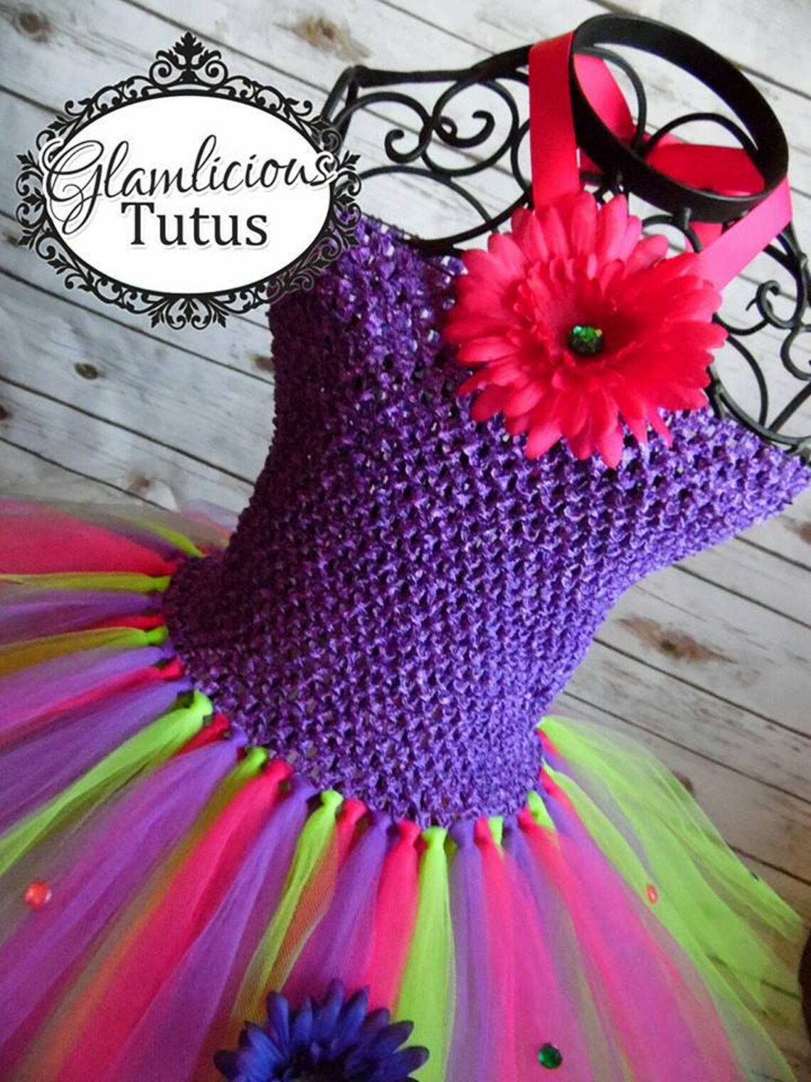 Bright Flower Tutu Dress Flower Girl Tutu Tutu Dress - Etsy