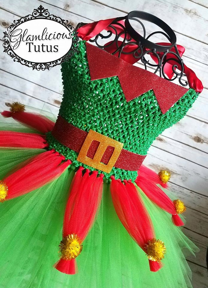 Elf Tutu Dress Holiday Tutu Dress Elf Tutu Christmas Tutu - Etsy UK