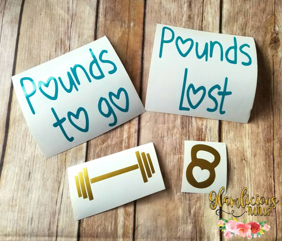 Weight loss jars pounds lost Decals Weight loss Tracker | Etsy