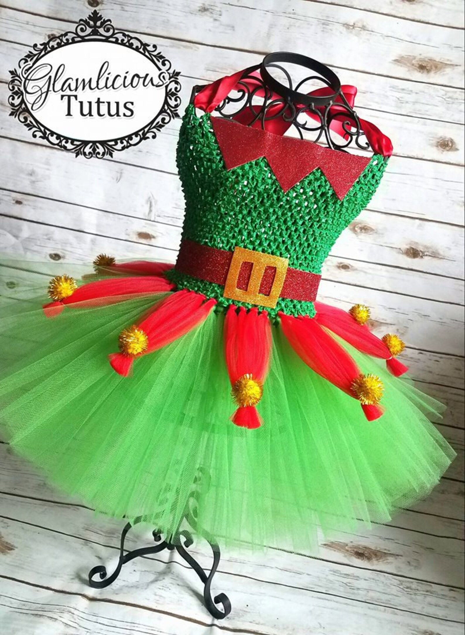 Elf Tutu Dress| Holiday Tutu Dress| Elf Tutu | Christmas Tutu Dress ...