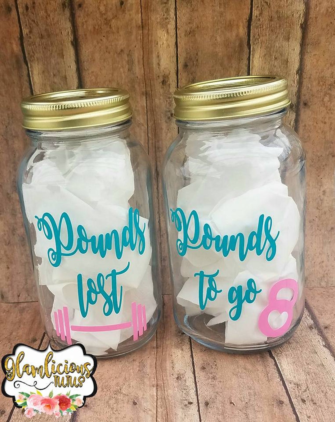 Weight Loss Tracker Jars 100 Lbs + | Weight Loss Jar | Pounds Lost ...