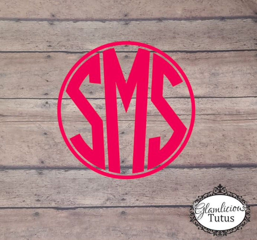 Custom Monogram Decal| Monogram| Monogram Decal | Name Sticker | Vinyl ...