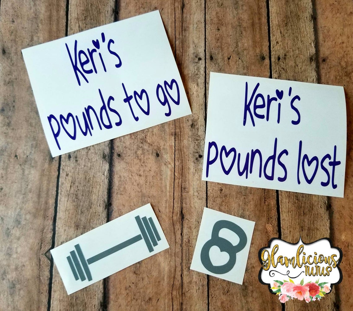 Weight Loss Decals | Pounds Lost Jars | Weight Loss Tracker | Decals ...