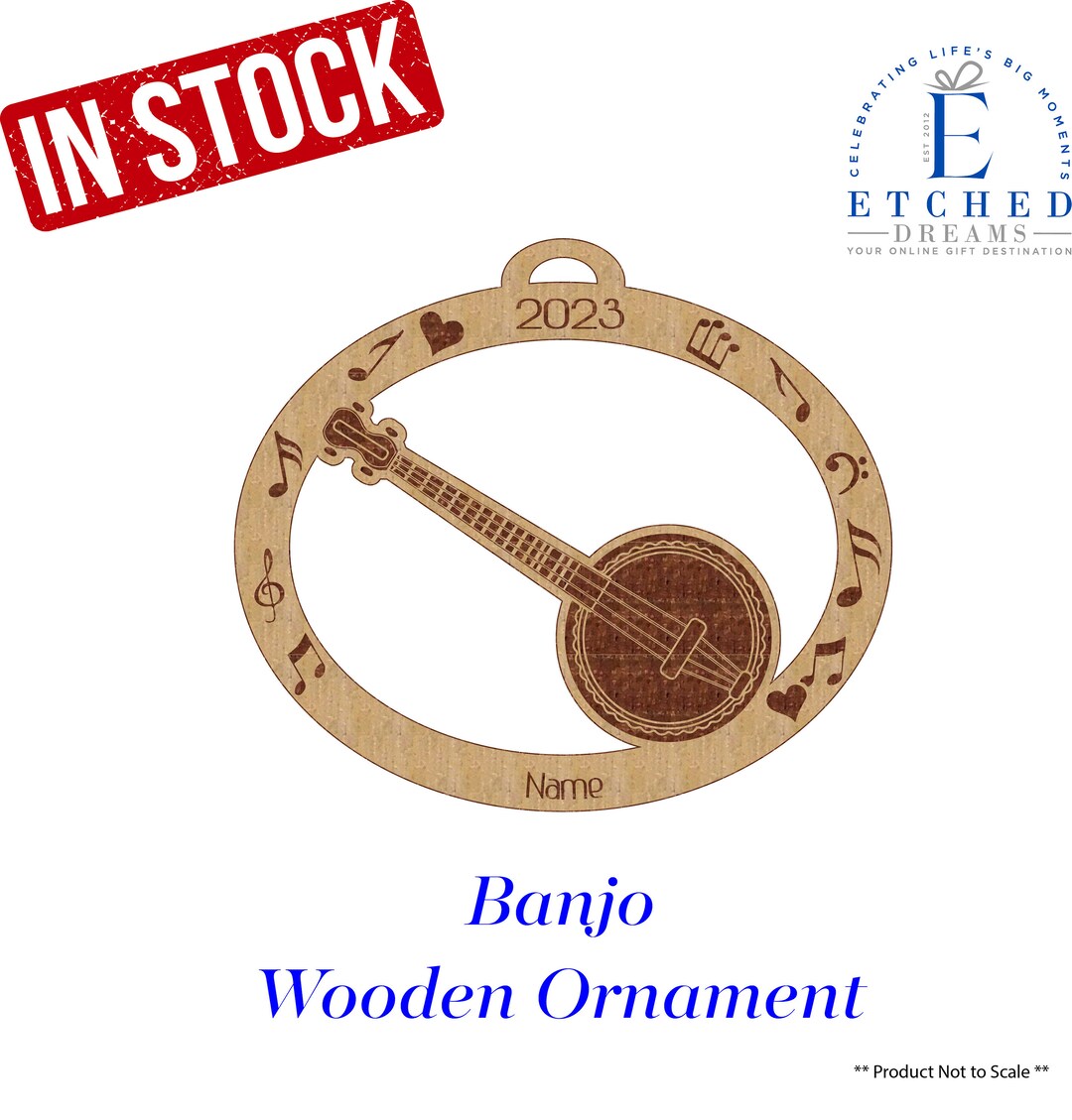 Banjo, Banjo Ornament, Personalized Banjo Gift, Banjo Christmas Gift - Etsy