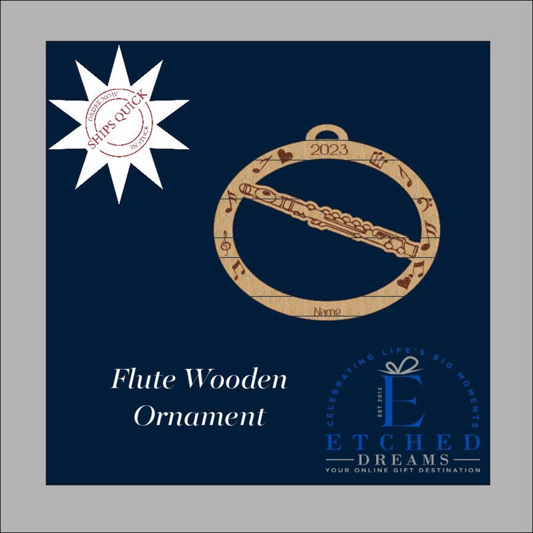 Flute Flute Ornament Personalized Flute Gift Flute - Etsy