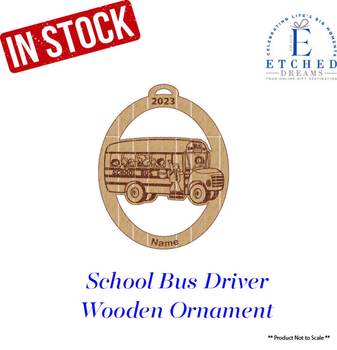School Bus Driver, Bus Driver Christmas Ornament, Ornament Personalized ...