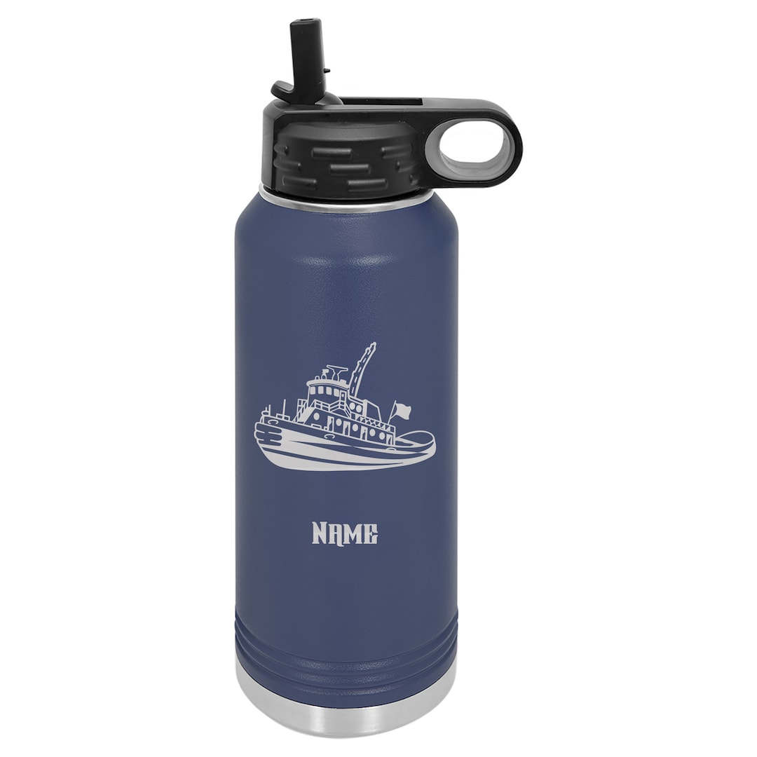 Tug Boat Captain Personalized Water Bottle, Tug Boat Captain Water ...